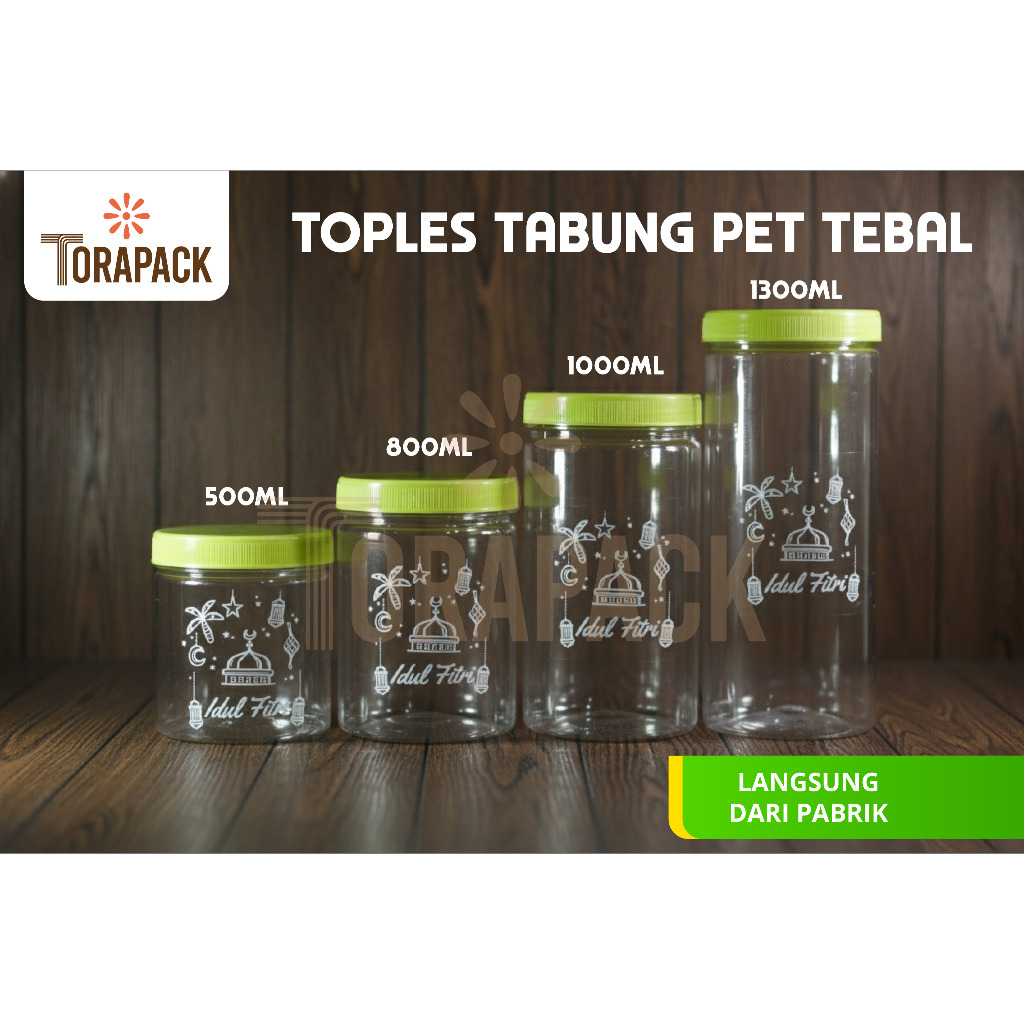 HIJAU EID ULFITRI EDITION PET TUBE JAR SIZES 500ML, 800ML, 1000ML ...