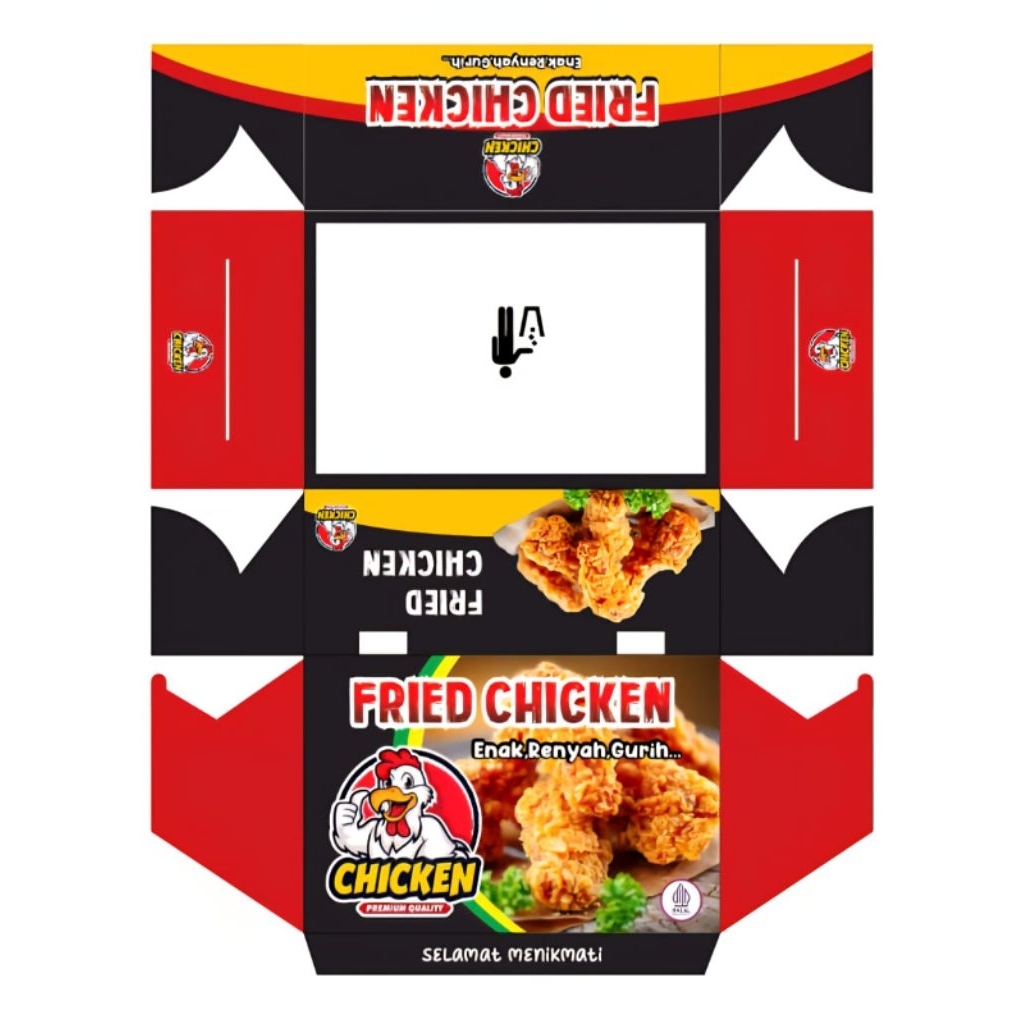 FRIED CHICKEN IVORY PACKAGING BOX 15X10X6 CM | NEWEST CHICKEN BOX ...