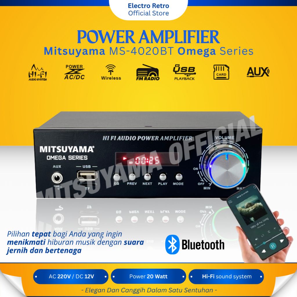 Bluetooth Amplifier Equalizer Audio Karaoke Home Theater Mitsuyama ...
