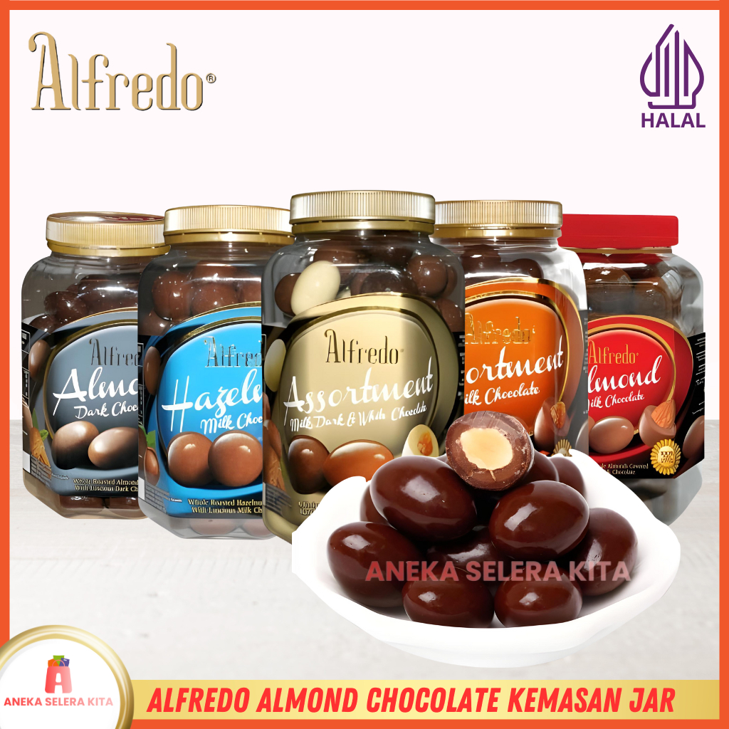 Alfredo Roasted Almonds Milk & Dark Chocolate - Halal Jar Packaging ...