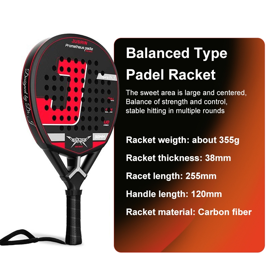TENNIS RACKET PADLE/ORIGINAL PADLE/JUST PROMETHEUS PADLE PRO MAX CARBON ...