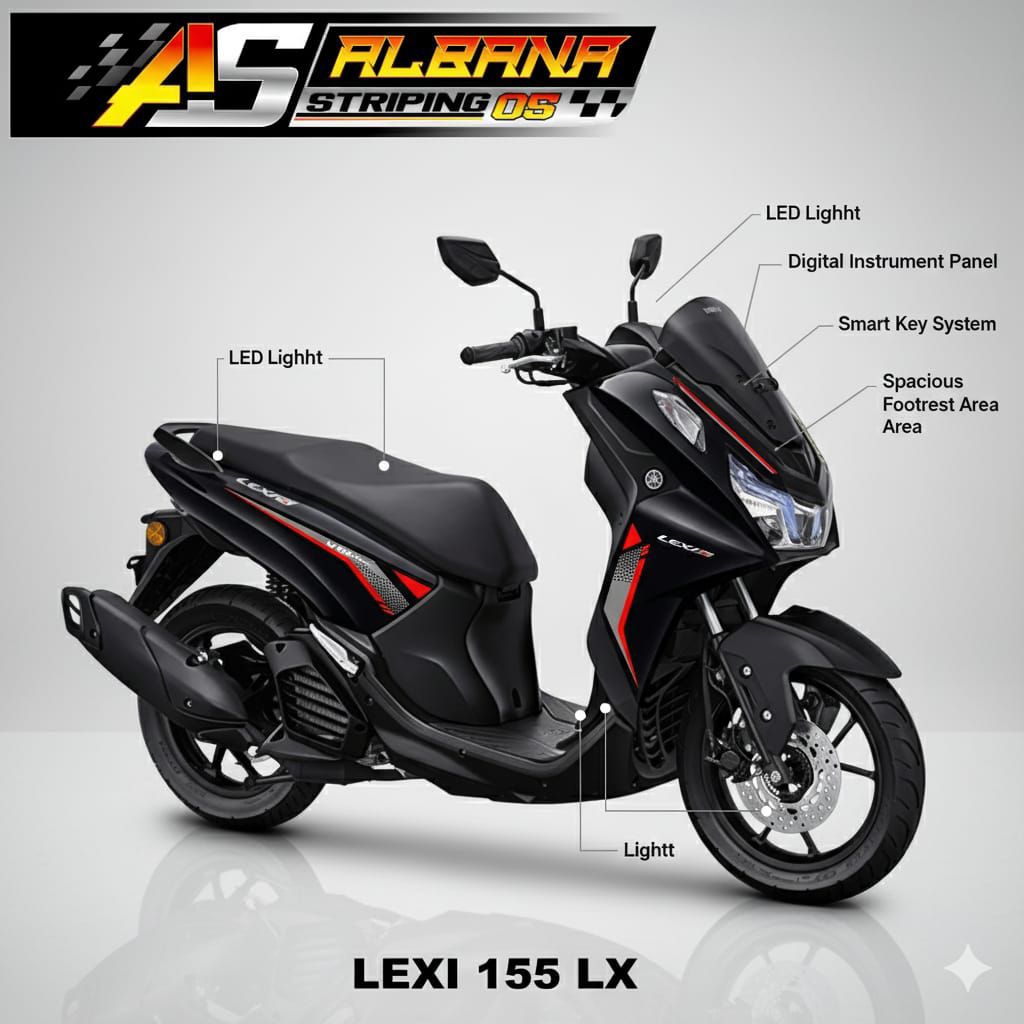 YAMAHA LEXI 155 TRANSPARENT UV STRIPING | Shopee Singapore