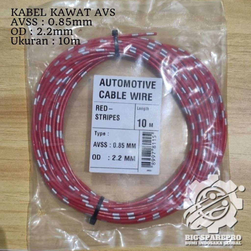 HIJAU MERAH AVS AVS CABLE 0.85MM OD 2.2MM SIZE 10M AVS WIRE CABLE RED ...