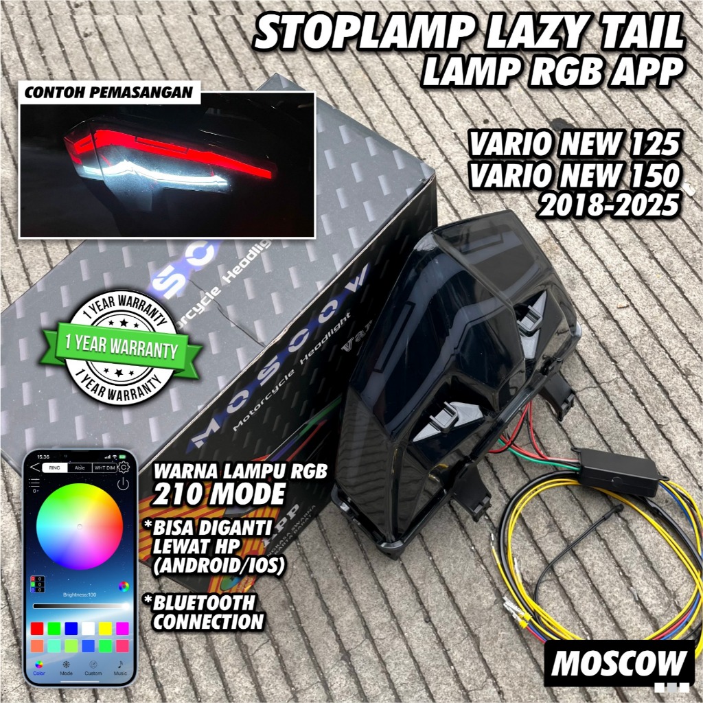 LAZY VARIO LED RUNNING STOP LAMP NEW FULLSET PLUS TURN LIGHT RGB ...