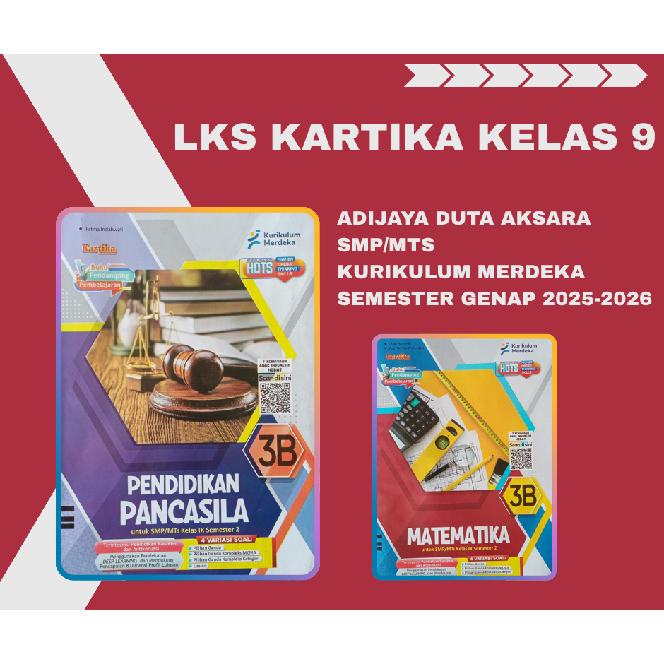AKMatic Adijaya Duta Aksara (Ex Grahadi) LKS Book for Junior High School MTS Class IX 9 Merdeka ...