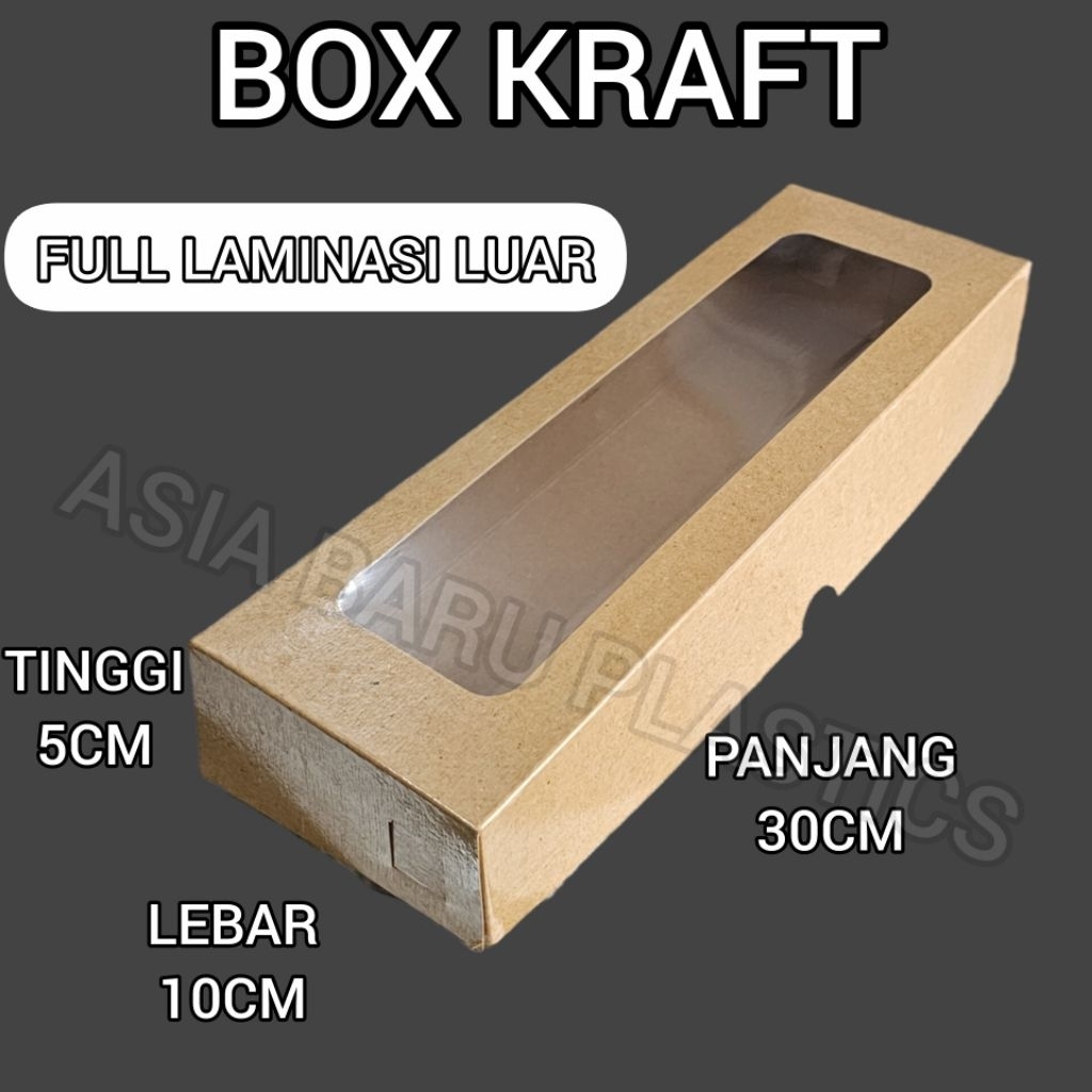 Kraft Cake Box Roll tart/ Donut/ Milkfish/ 30x10x5 Outer Lamination ...