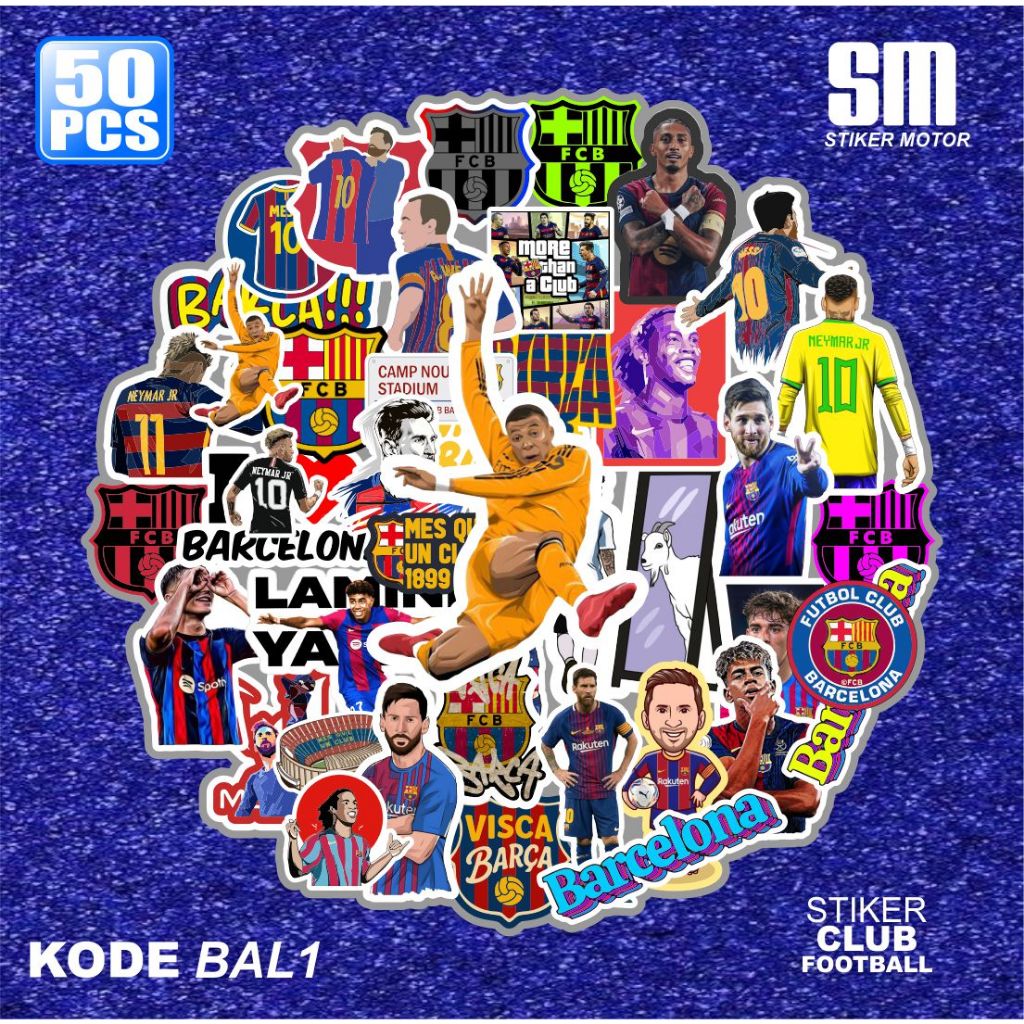 50 PCS Cool Football Club Stickers Waterproof Labtop Tumbler Stickers ...