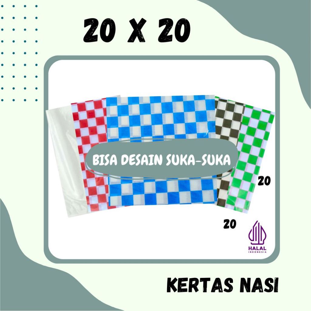 Contents 500 Square Burger Paper 20x20 Chess Rice Wrapping Paper Kebab ...