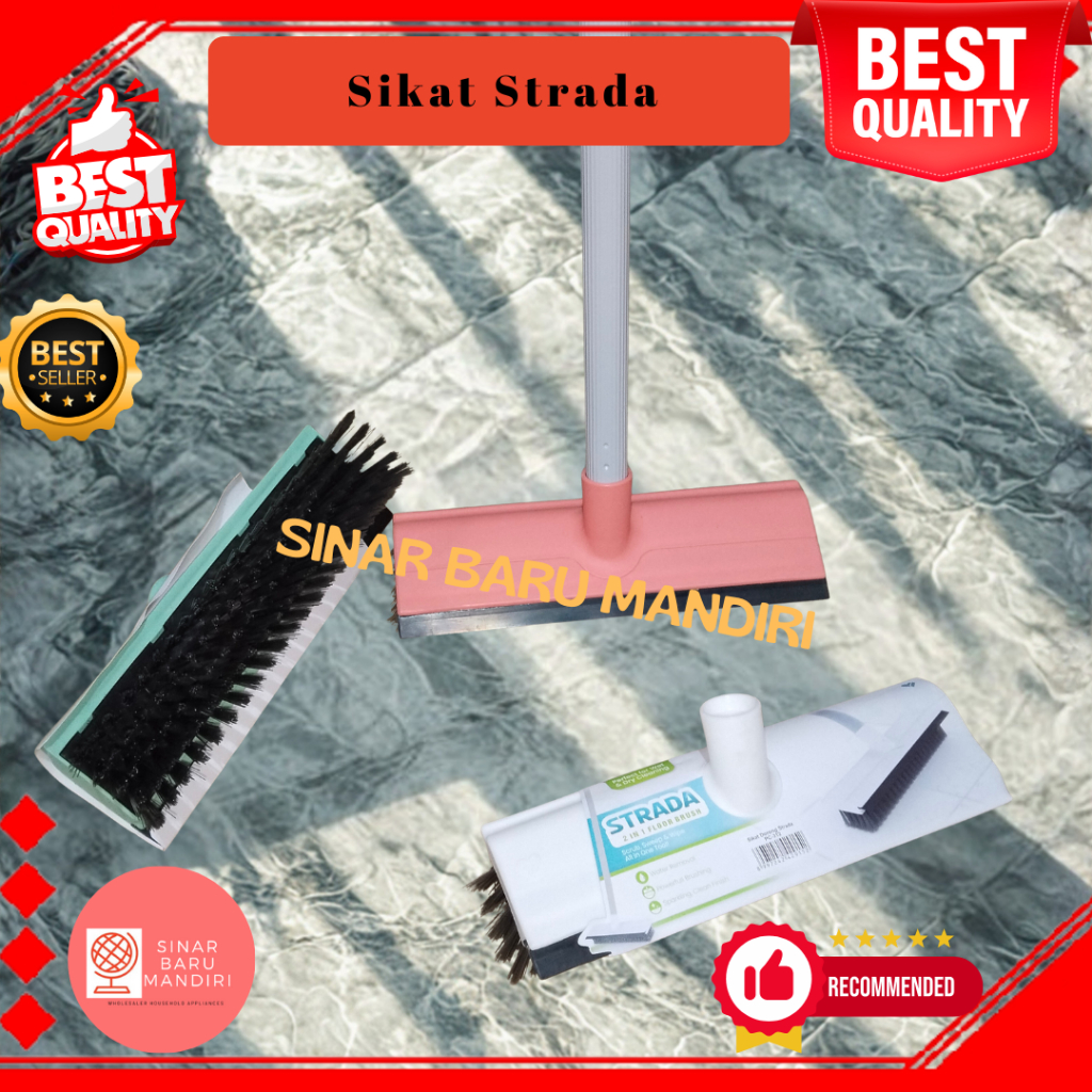 Floor Brush with wiper Long Handle Brush/ strada GBU Brush/ | Shopee ...