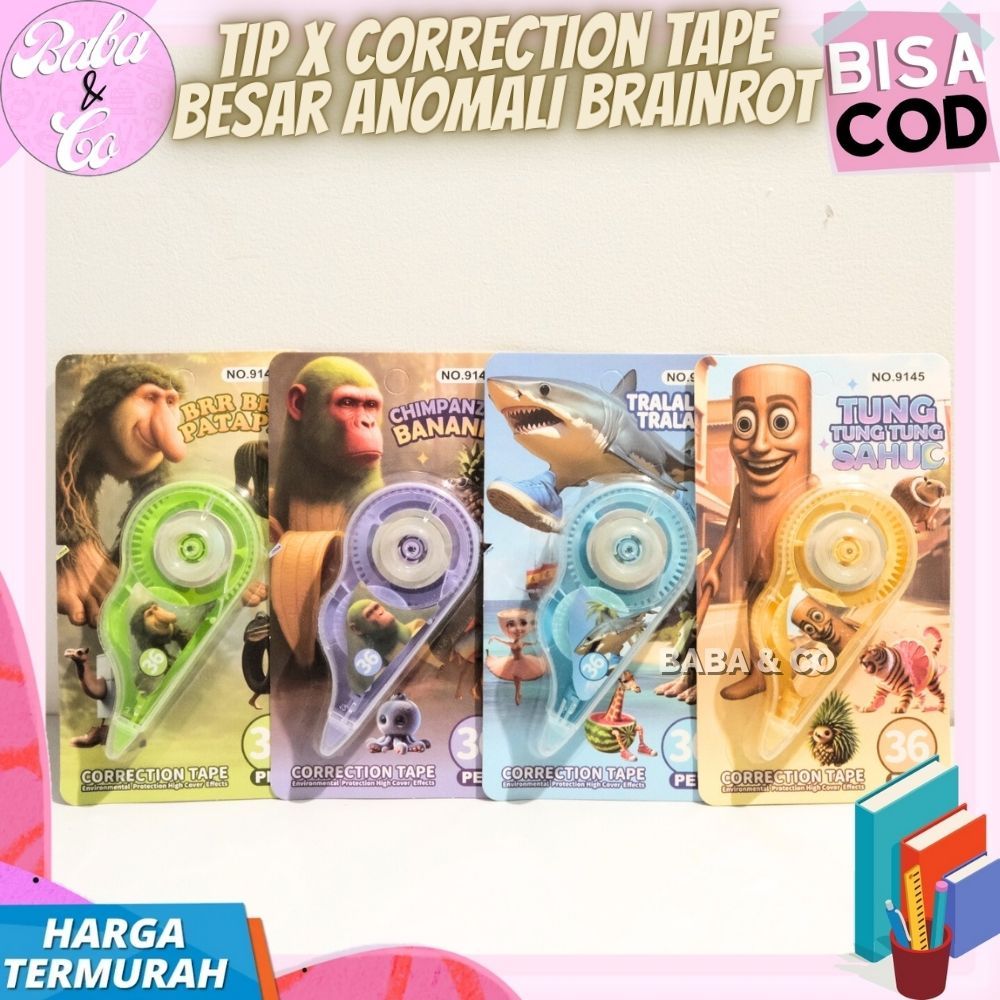 CORRECTION TAPE ANOMALI BRAINROT TIP EX DRY TUNG TUNG TUNG CUTE UNIQUE ...
