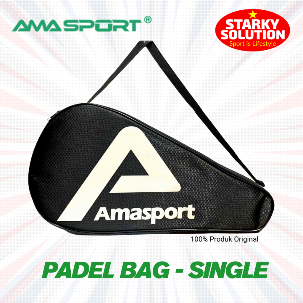Padel bag AMASPORT SINGLE Padel 1R AMA Sport Original Racket Cover bag ...