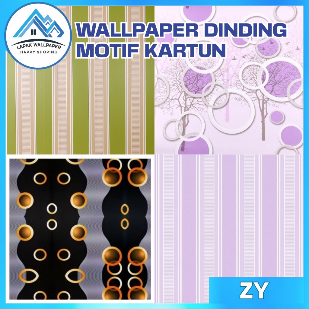 Aesthetic wallpaper wall stickers, striped motif wallpaper, 8m LW ...