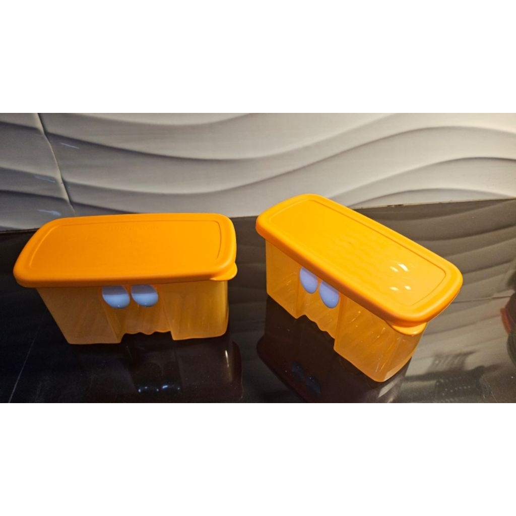 Orange mini fridgesmart tupperware (2pcs) | Shopee Singapore