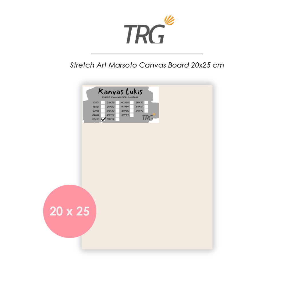 TRG Stretched Art Marsoto Canvas Board 20x25 cm Watercolor Artist ...