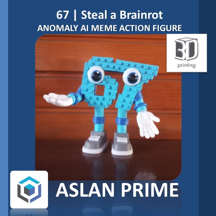 67 SIXTY SEVEN ACTION FIGURE 3D Print Steal a Brainrot Roblox Toys Toy ...