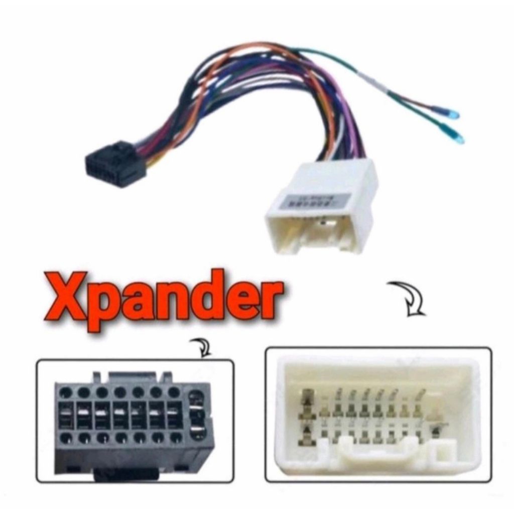 Universal Android Double Din Tape Head Unit Socket Cable for Mitsubishi ...