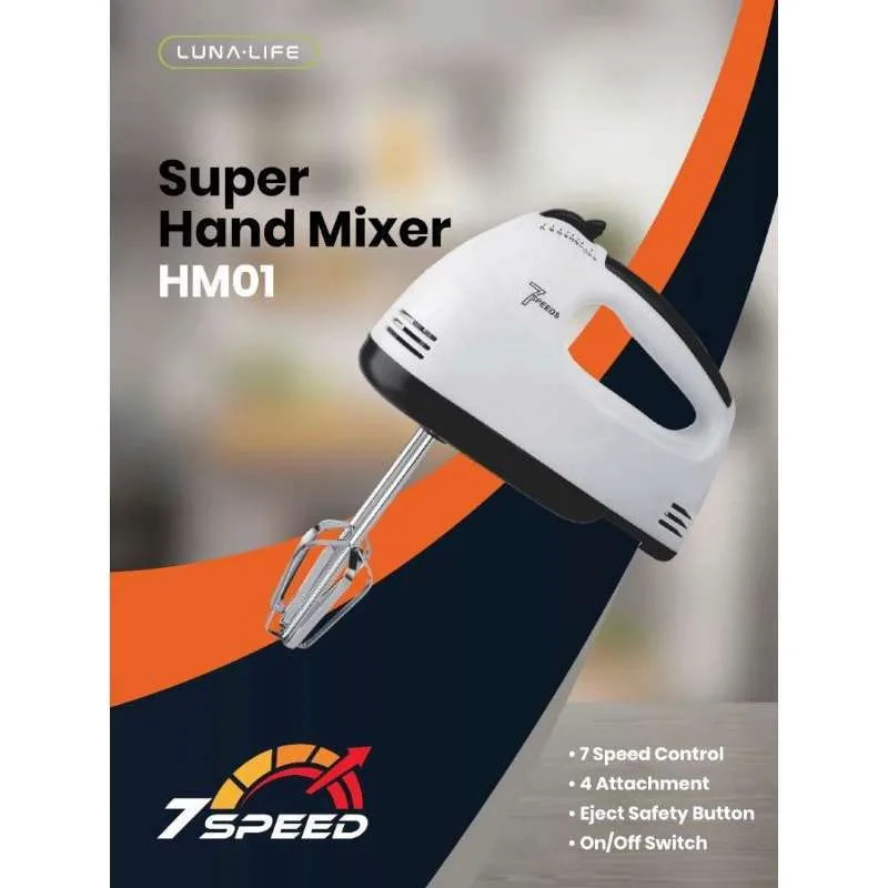 MIXER LUNALIFE HM01 | Lunalife HM01 Hand Mixer 100Watt Power | Shopee ...