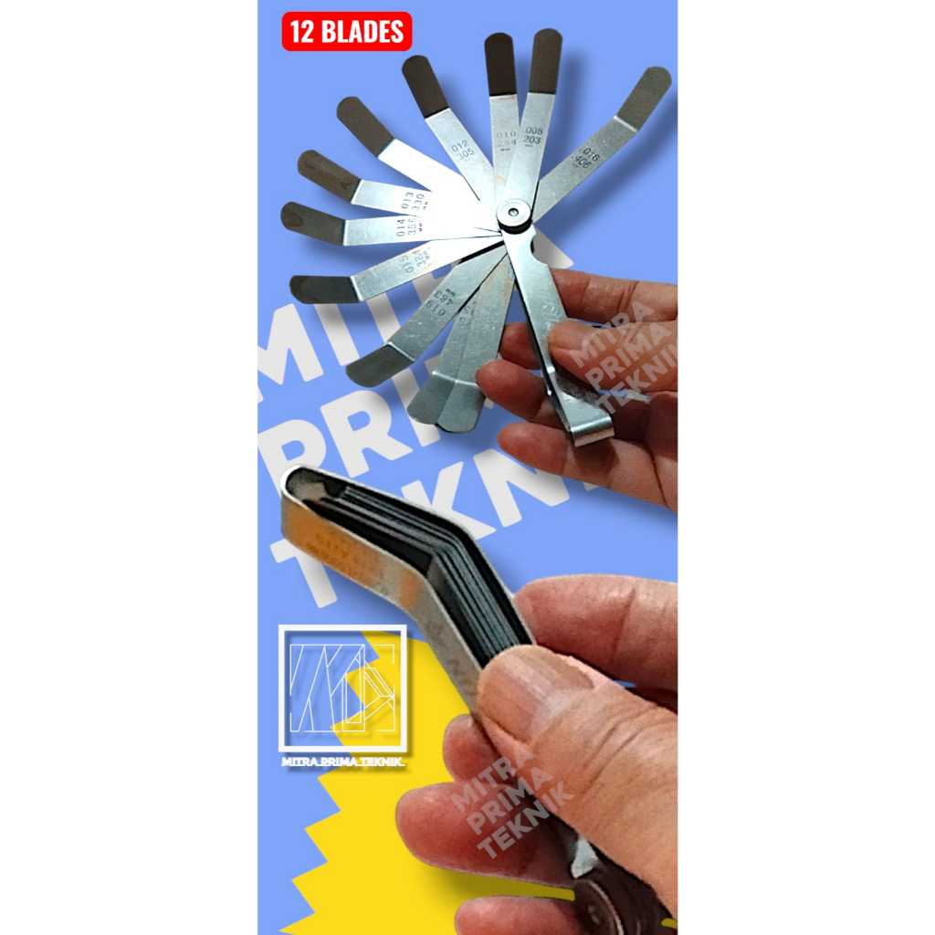 Fuller Gauge Set 12 Blade Grip on Bent Model High Precision Feeler ...