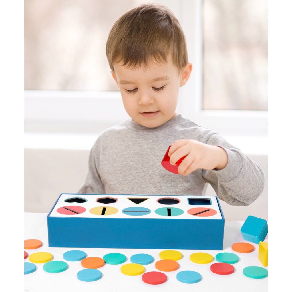 Color Shape Classification Box Educational Toys for Children Matching ...