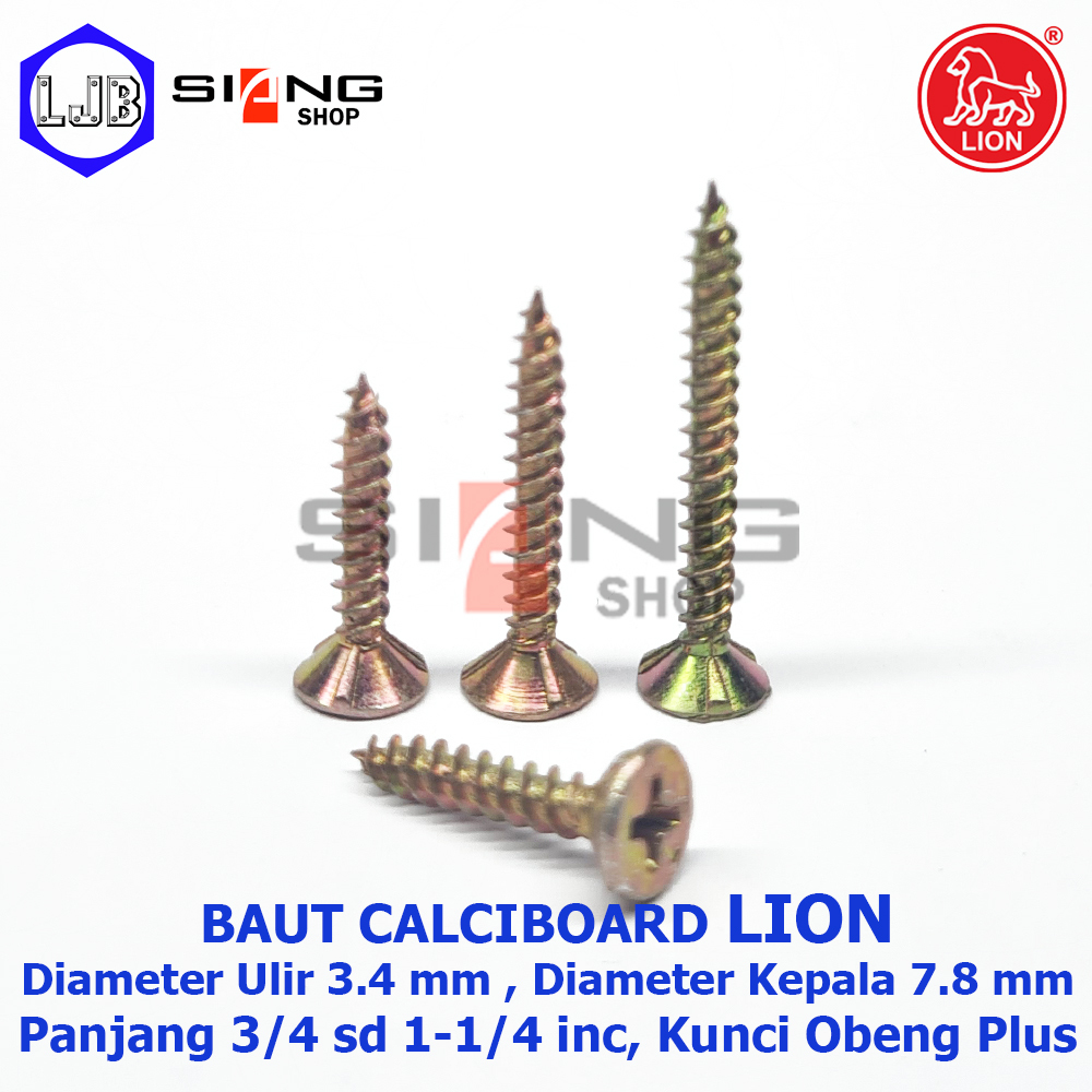 Per Box of MOON LION brand Calciboard Screws | Shopee Singapore