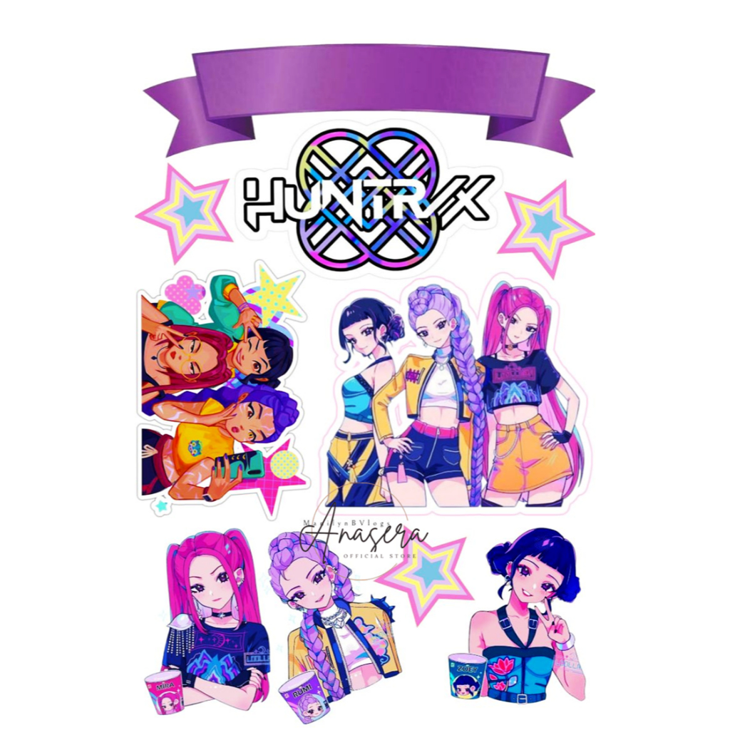 K-POP cake Decoration demon hunters/ Topper K-POP demon hunters /cake ...