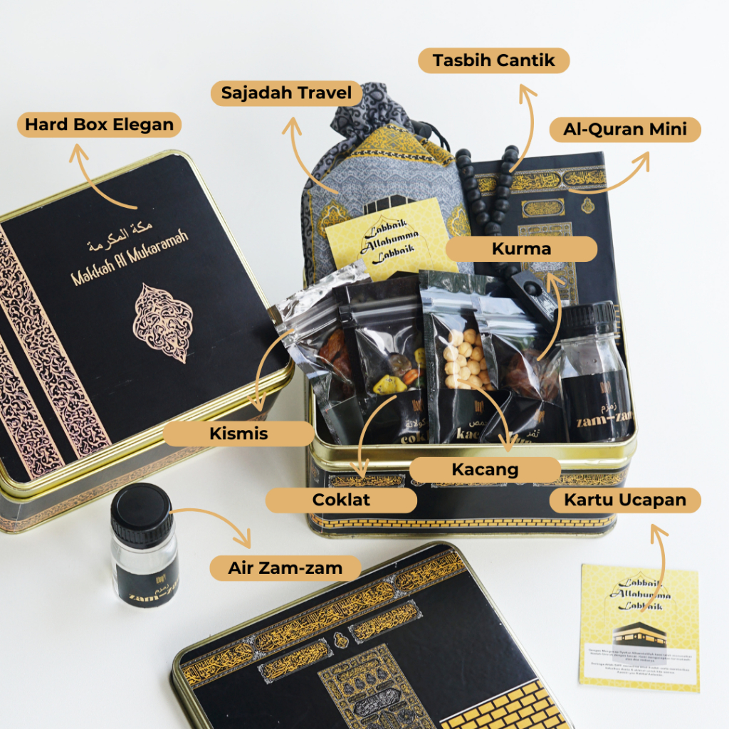 Islamic Hampers Gift Box Tin Premium Quran Prayer Rug - Muslim Gift ...