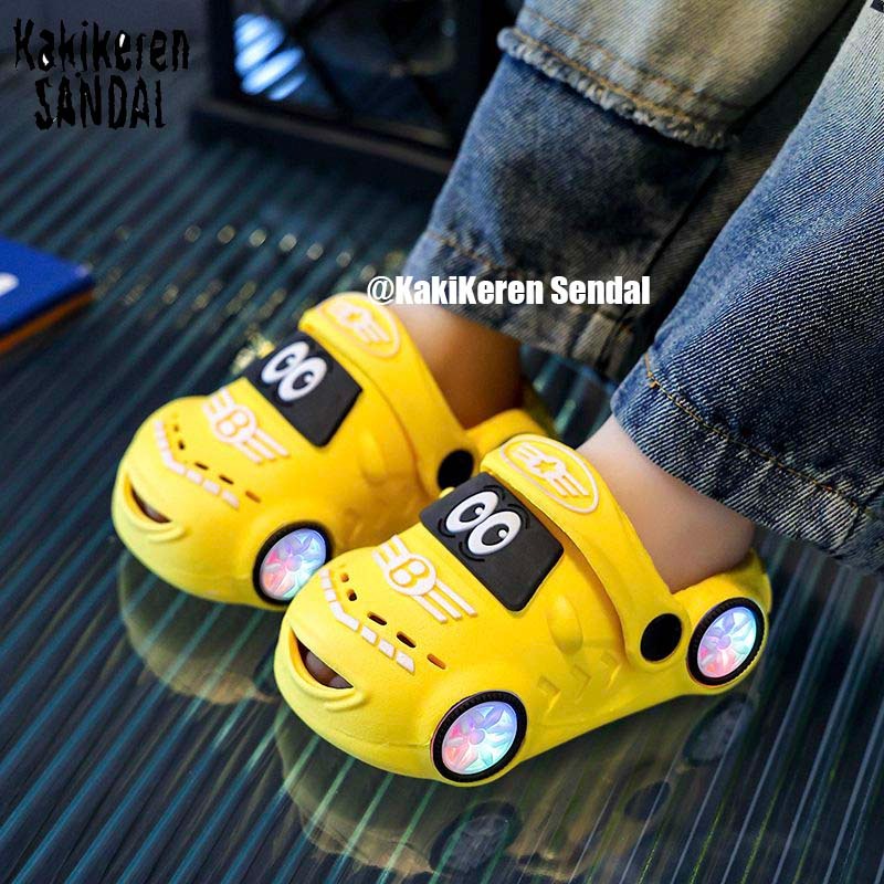 19-28 Boys' LED Car Sandals Children's Led Car Sandals Boys' Rubber ...