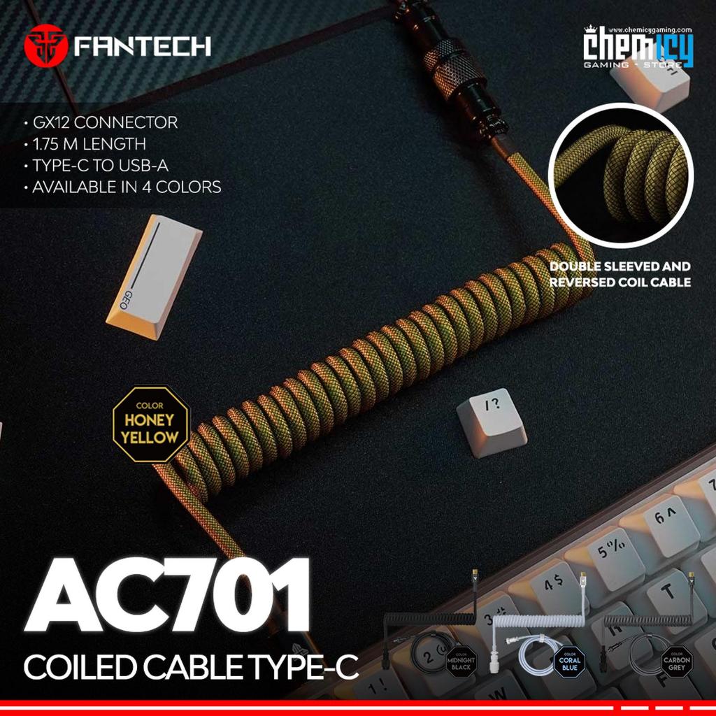 Fantech AC701 / AC-701 Coiled Cable for Mechanical Gaming Keyboard ...