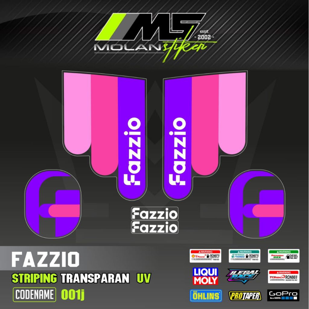 Decal Sticker Striping Variation Transparent Uv Fazzio 125 Striping ...