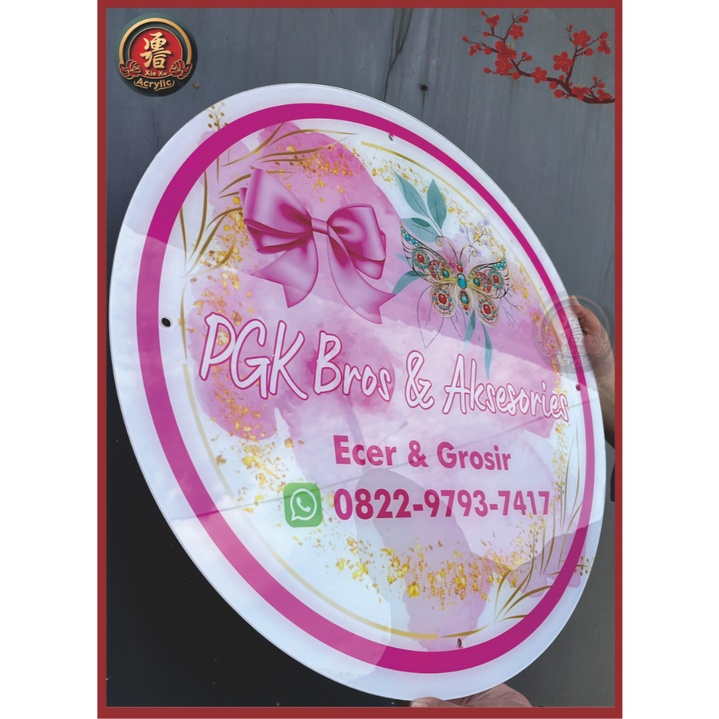 Acrylic Shop Name Plate Acrylic Name Plate CUSTOM LOGO Writing As Per ...