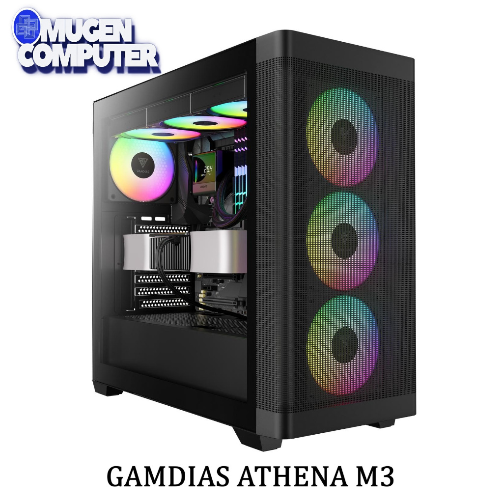 GAMDIAS CASE PC ATHENA M3 | E-ATX PC Case Includes 4 ARGB PWM FANS ...