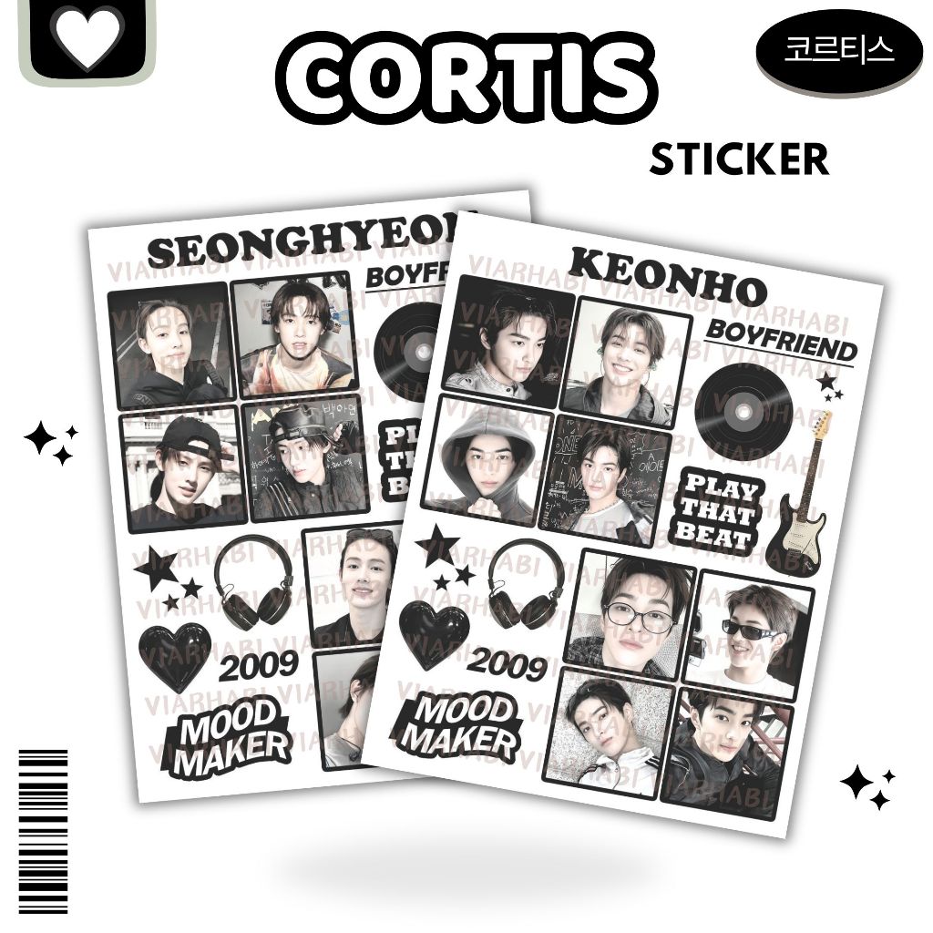 KEONHO MARTIN JAMES SEONGHEYEON JUHOON CORTIS UNCUTTING/ CORTIS STICKER ...
