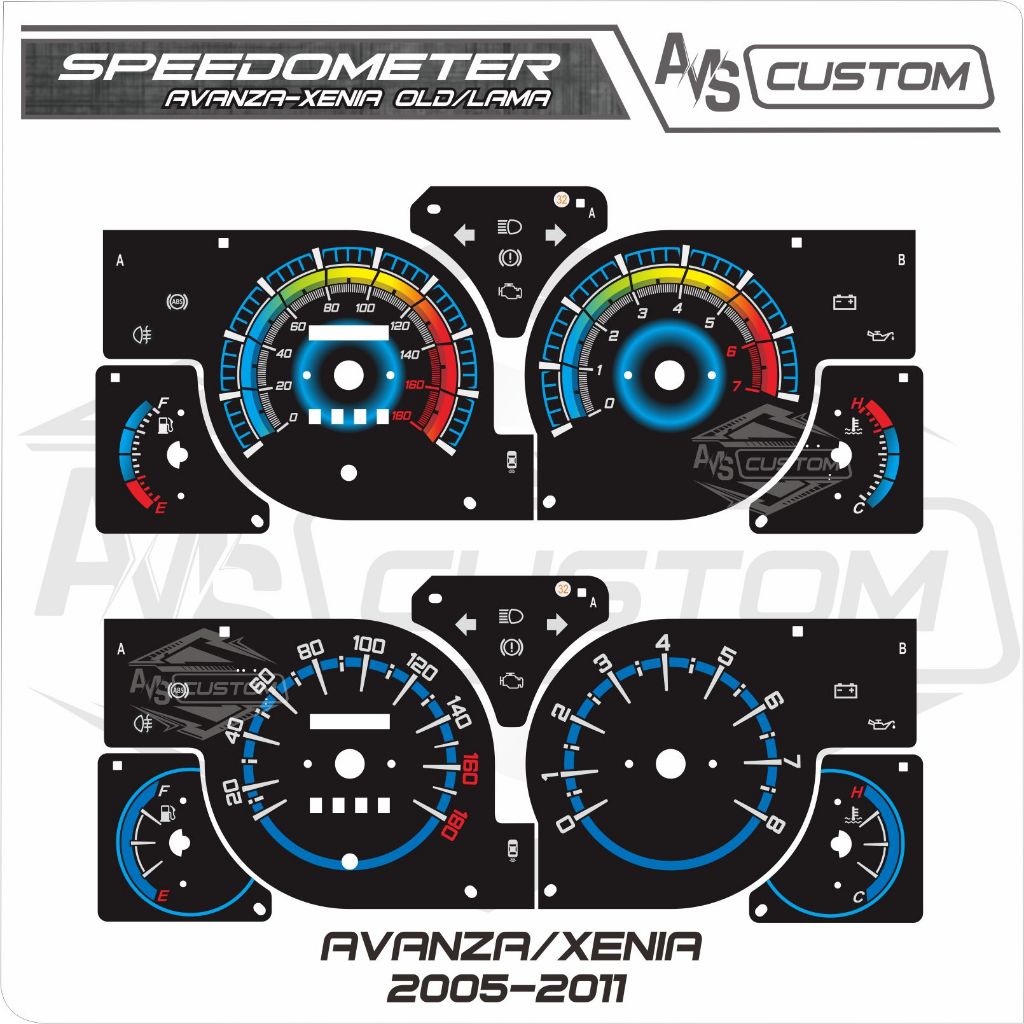 Speedometer AVANZA XENIA OLD/OLD custom variation panel board | Shopee ...
