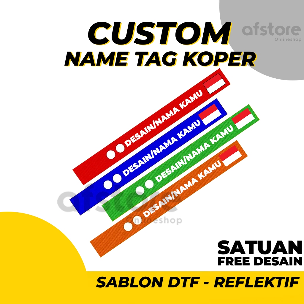 Custom Tag Penanda Koper Umroh Traveling Satuan Nama Desain Bebas ...
