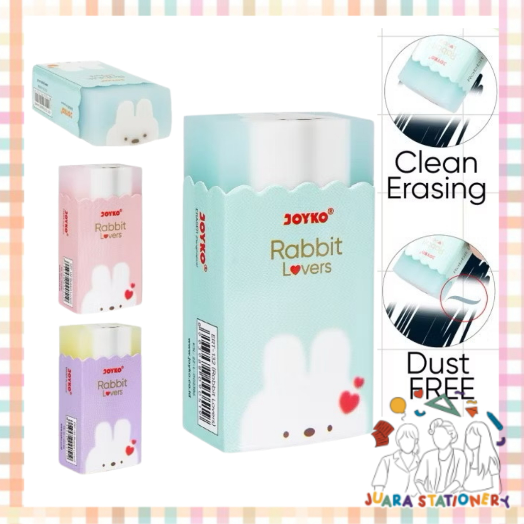 (1659) Joyko ERT-132 Rabbit Lovers Elastic Eraser Dustbebas Rabbit ...