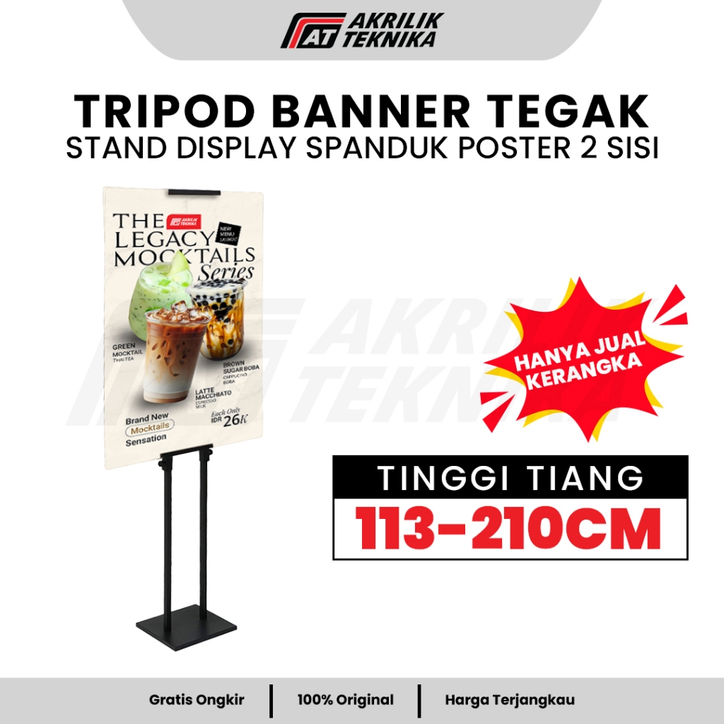 Tripod Banner 2-Sided Upright Tripod/ Poster Banner Display Stand ...