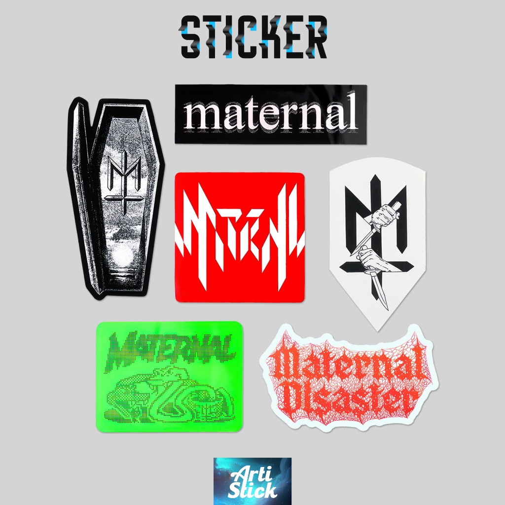 (6 PCS) MATERNAL V2 LOGO STICKER | Waterproof Laminated Vinyl Sticker ...