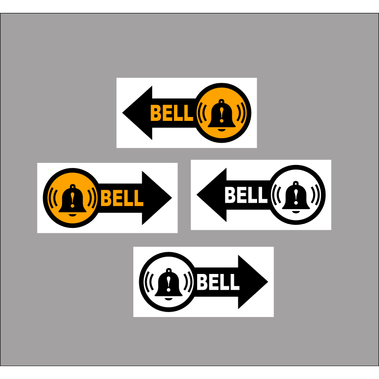 TOMBOL VINYL SIGN STICKER BELL BUTTON SIGN SIZE 5 X 10 CM | Shopee ...