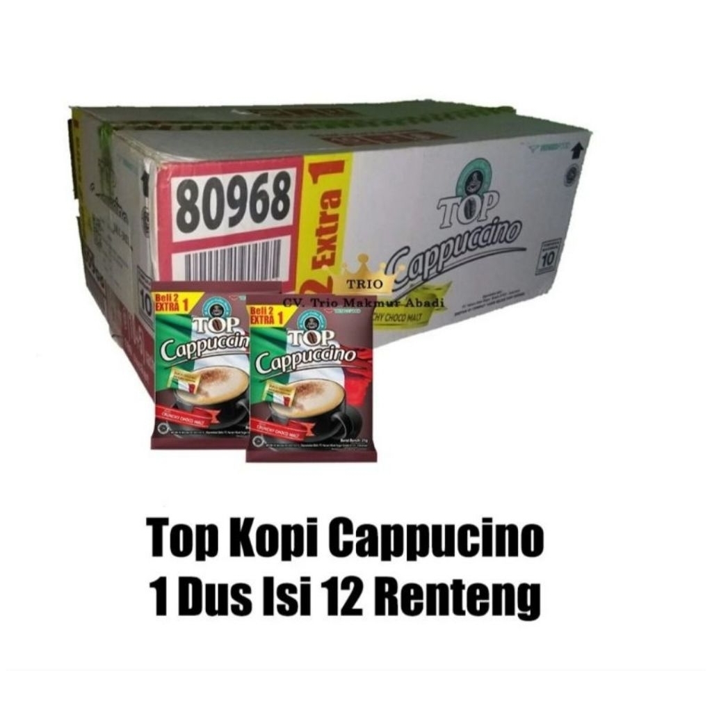 1 Box of Top Cappuccino Coffee contains 12 Packets | Shopee Singapore
