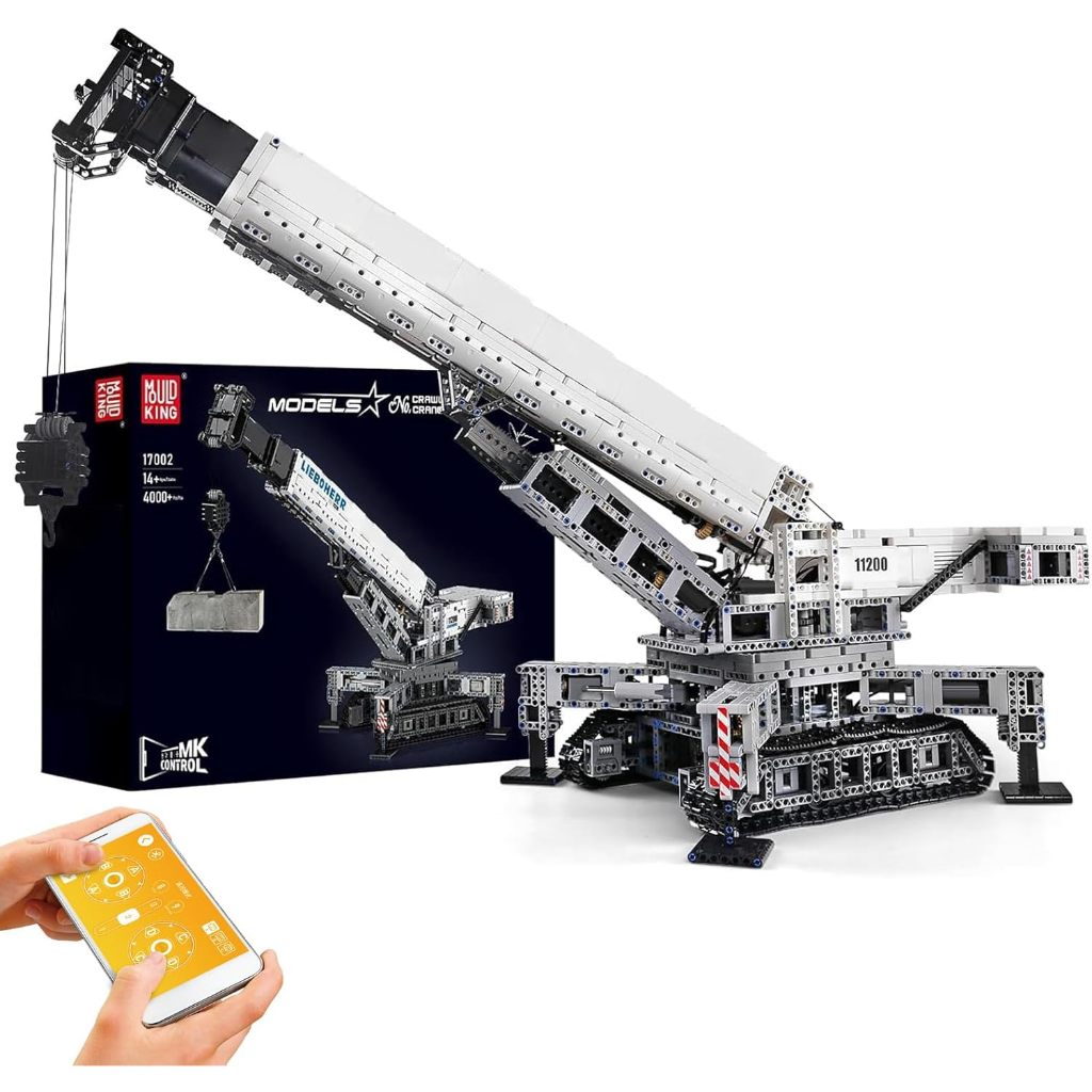 Mold King MOC Mobile Crane Truck Building Blocks Kits, Heavy-Duty Truck ...