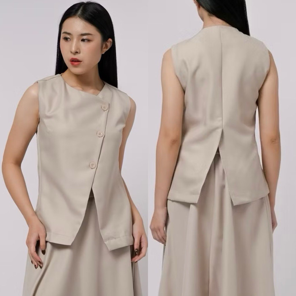 Korean Style Semiwool Vest - Black Vest for Women, Latest Aesthetic ...