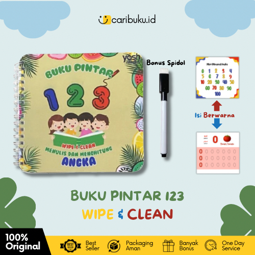 Yash Media - Smart Book for Children Wipe and Clean Numbers 123 ...
