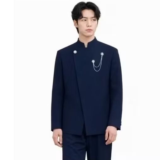 KEMEJA Cause Alter Elegant Navy Beskap Shirt | Shopee Singapore