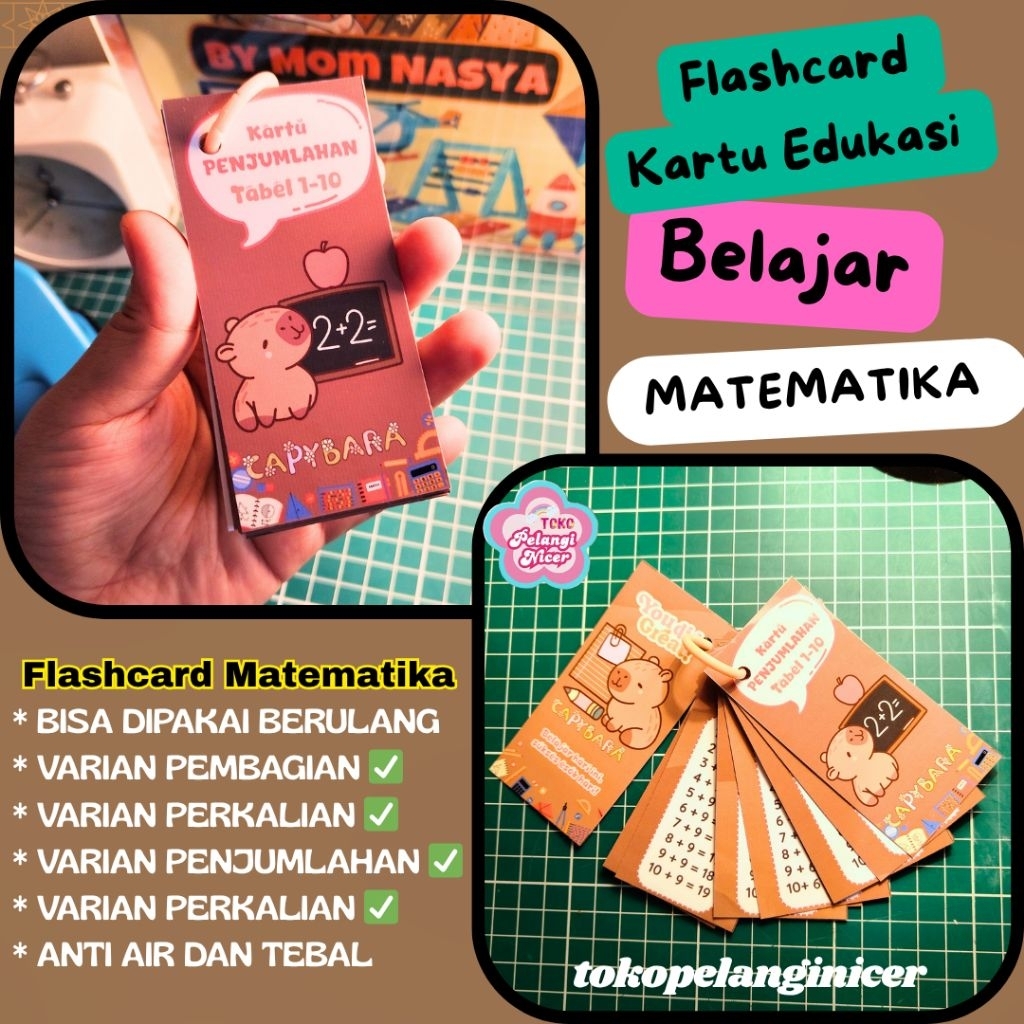 Capybara Children's Mathematics Flashcards – Educational Cards for ...