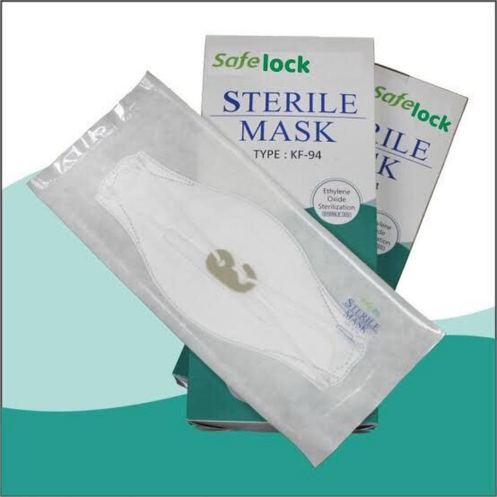 Safelock 4 PLY STERILE Surgical Mask KF94 Duck BOX CONTENTS 10 PCS ...