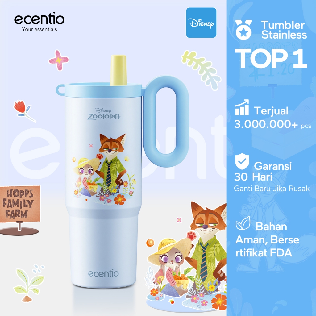 TERMOS [Ice Grip Series] ecentio tumbler stainless 316 Disney Zootopia ...