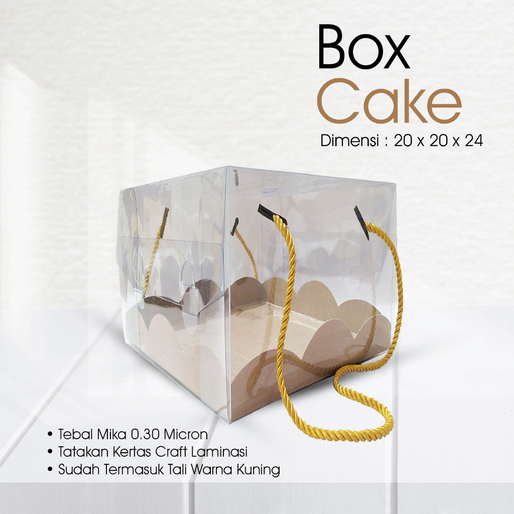 Mica Cake Box Food Box/ UK. 20 x 20 x 24 (Thick Mica 0.30) | Shopee ...