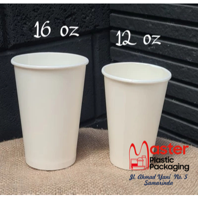 Paper Cup 16 Oz White - 50 Pcs | Shopee Singapore