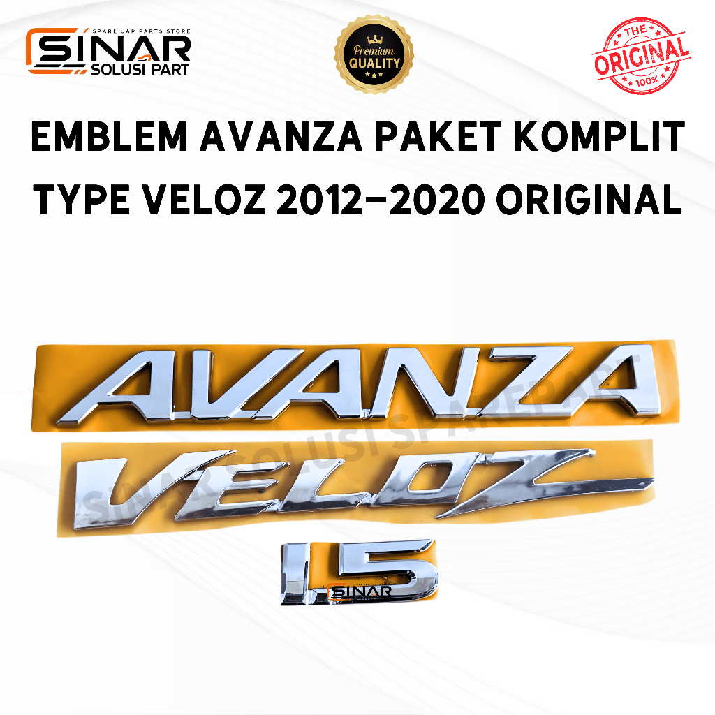 Avanza Type Veloz 2012-2020 Emblem Complete Original Package Price per ...