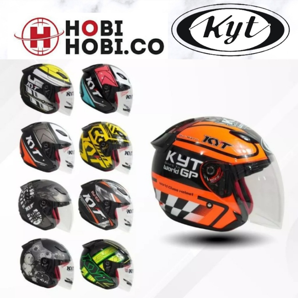 KYT DJ MARU HALF FACE HELMET WITH MOTIF AND SOLID ORIGINAL KYT DJ MARU ...